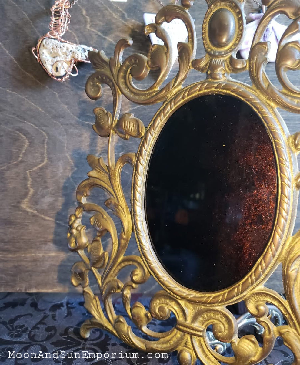Ornate Scrying Mirror – Moon And Sun Emporium